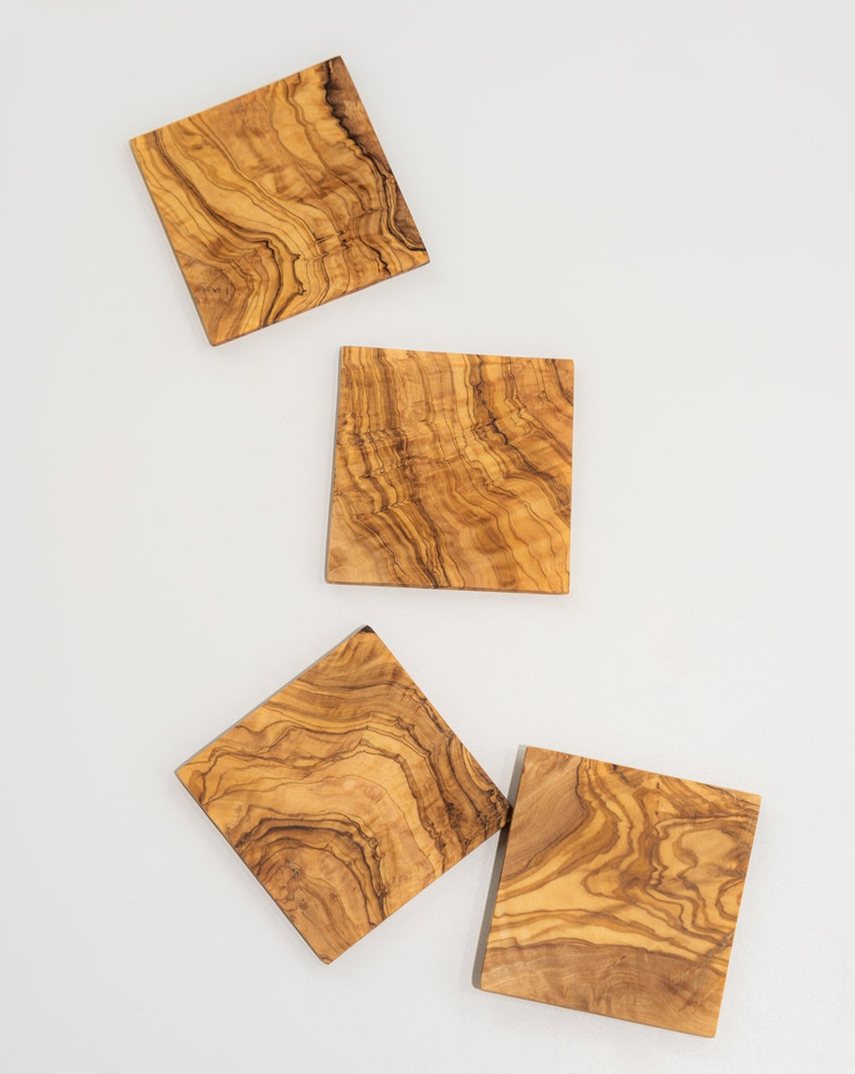 Olive Wood Coasters | Handmade Naturale Olivewood Tableware